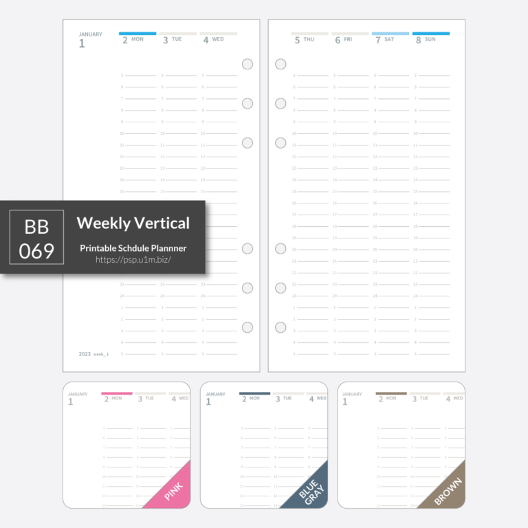 BB_024 Yearly Schedule Calendar | Printable Schedule Planner